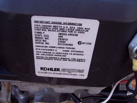 KOHLER COMMAND 17.5 HP CV491S 27509 SCOTTS JOHN DEERE GOOD RUNNING ...