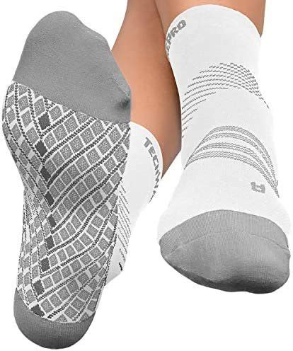 TechWare Pro Plantar Fasciitis Socks Cushion Ankle Compression Socks Women Men Achilles