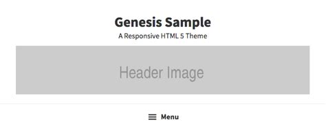 Site Title And Description Before Header Image In Genesis