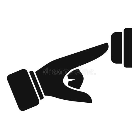 Push Button Icon Simple Vector Business Person Stock Vector