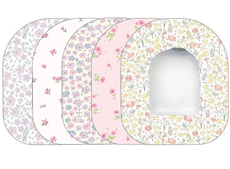 Glucomart Omnipod Adhesive Patches 5 Pack Spring Floral