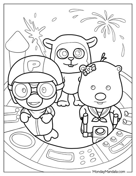 Pororo Coloring Pages Free Pdf Printables