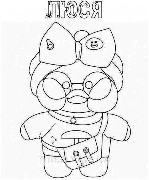 Coloring Pages For Girls Duck Lalafanfan With Clothes 29 Pcs
