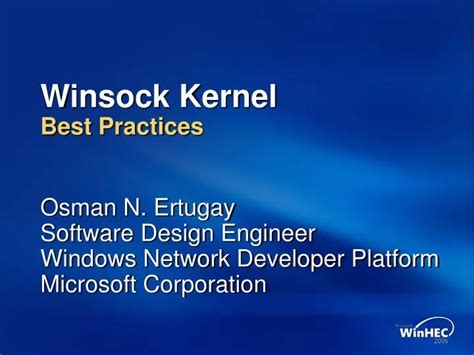 Ppt Winsock Kernel Best Practices Powerpoint Presentation Free