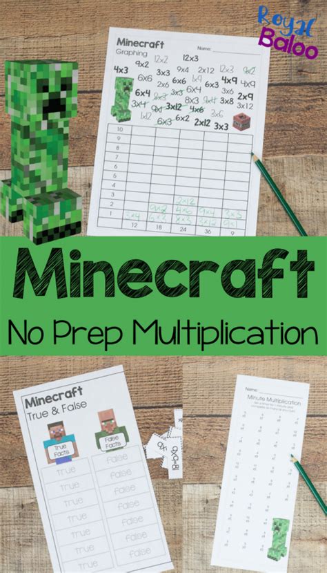 Free Minecraft Multiplication Worksheets Free Homeschool Deals