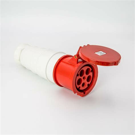 Rolec 63a 5 Pin Red Trailing Socket 415v Ip44