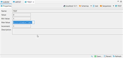 [dameng] sequence cannot be edited on its creation via ui · issue