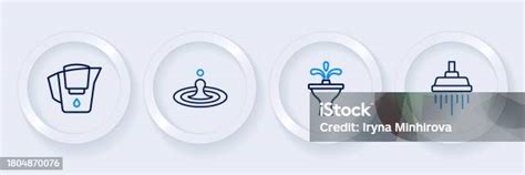 필터 아이콘이 있는 샤워기 분수 물방울 및 주전자를 설정합니다 벡터 0명에 대한 스톡 벡터 아트 및 기타 이미지 0명 건축 깨끗한 Istock