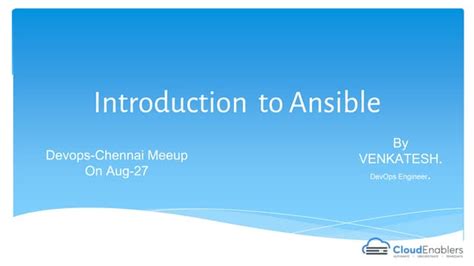 Introduction To Ansible Pptx