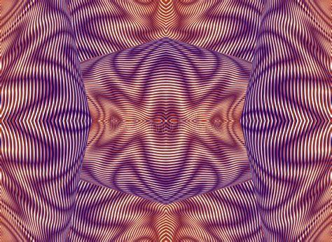 Ornamental Seamless Pattern With Wavy Lines Optical Illusion Effect Stock Illustration