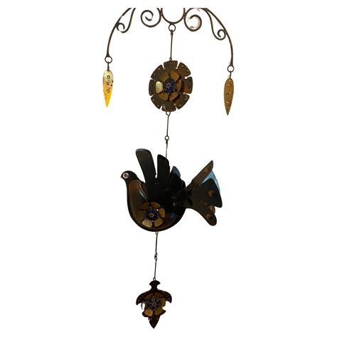 Mid Century Modern Brass Copper And Enamel Mobile By Cesar Vasquez For