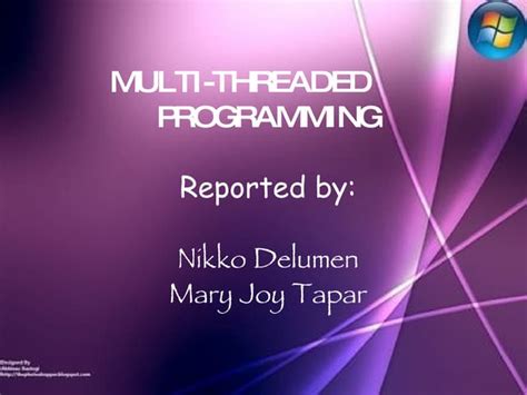 Operating System Chapter 4 Multithreaded Programming Ppt