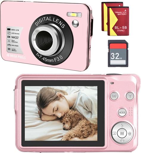 Amazon Com Digital Cameras HD Compact Camera 48MP 2 7K Small Portable Camera For Teens With