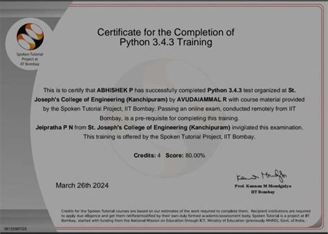 Successfully Completed Python 343 Training Gaining Proficiency In