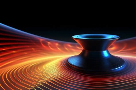 Premium Photo Speaker Emitting Vibrant Waves Of Sound Vibration Illustrating Sound Waves Sound