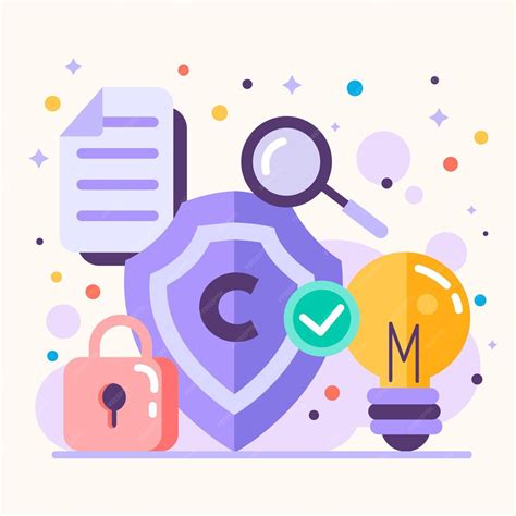 지적 재산권 개념 무료 벡터