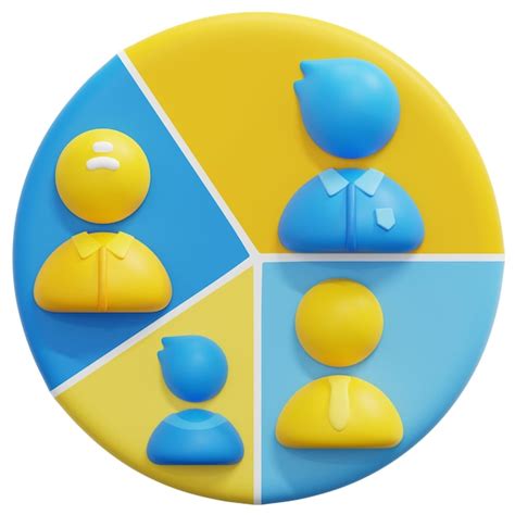 Premium Psd Segmentation 3d Render Icon Illustration