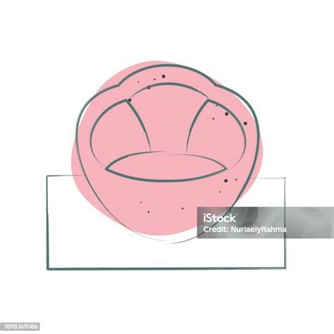 아이콘 빈백 가정 장식 기호와 관련이 있습니다 색상 별점 스타일 심플한 디자인 편집 가능 간단한 일러스트레이션 3차원 형태에 대한 스톡 벡터 아트 및 기타 이미지 Istock
