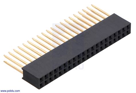 Pololu Stackable 0 100″ Female Header 2x20 Pin Straight