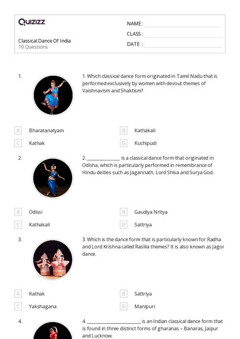 50 Dance Worksheets For 6th Class On Quizizz Free And Printable
