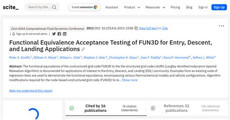 Functional Equivalence Acceptance Testing Of Fun3d For Entry Descent
