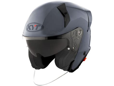 Em Moto Kyt Ttr Jet Plain Grl Grey