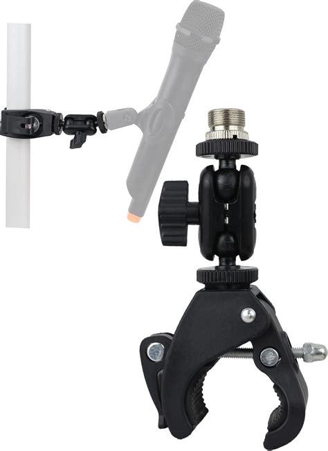 Hocoder Mic Crab Clamp Microphone Mount With Double Ball