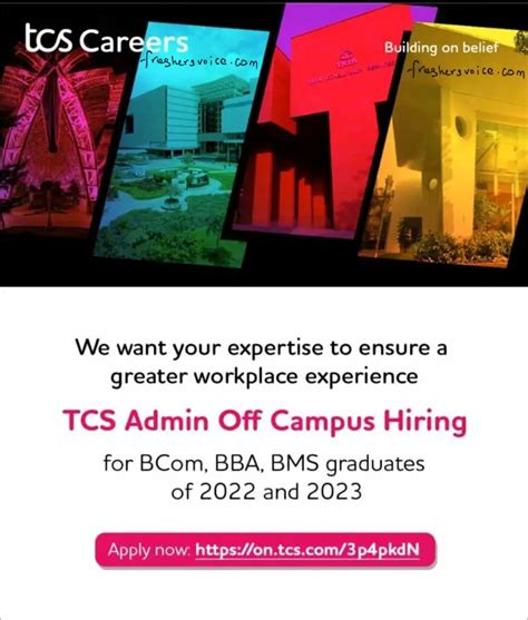 TCS Admin Hiring For Batch