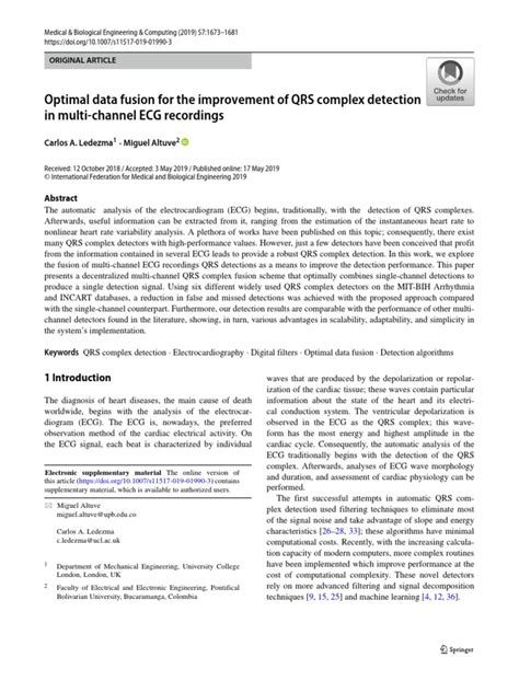 optimal data fusion for the improvement of qrs complex detection in