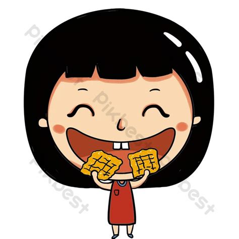 大頭的可愛女孩圖案 PSD元素素材免費下載 Pikbest