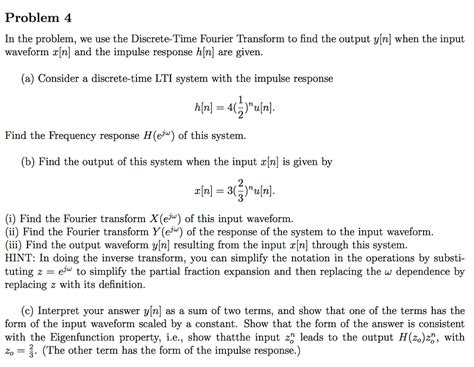 Solved Problem In The Problem We Use The Discrete Time Chegg