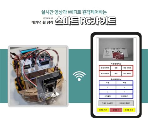 아두이노 메카넘휠 Wifi 카메라 원격제어 Rc카 키트 이티컴파니