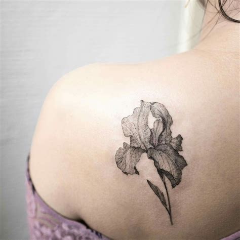 Iris Tattoo Black And White