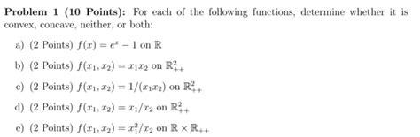 Solved Problem Points For Each Of The Following Chegg