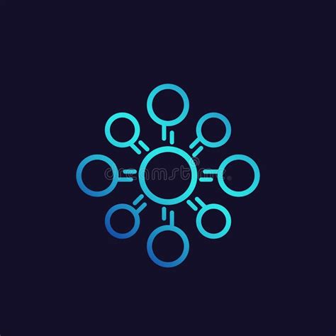 Decentralization Decentralized Structure Icon Stock Vector