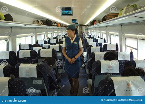Train Attendant Of E5 Series Train Gran Class Editorial Image