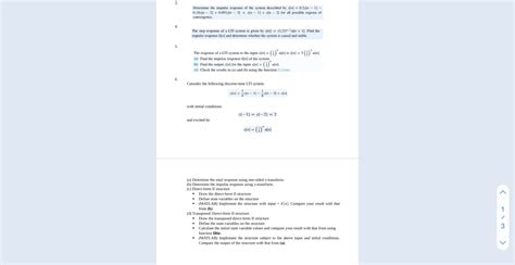 Solved Determine The Impulse Response Of The System Chegg