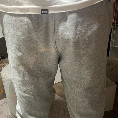 Grey Nike Sweatpants Bleach Stain On The Butt Depop