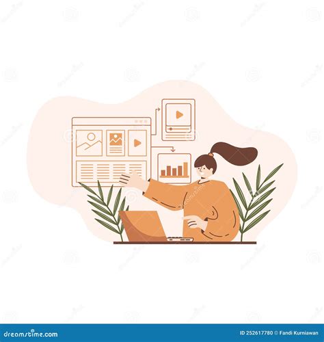 Programmer Working On Web Development Software Engineering And Coding Stock Vector