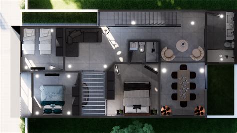 Plano De Casa De 7x14 Con Doble Altura
