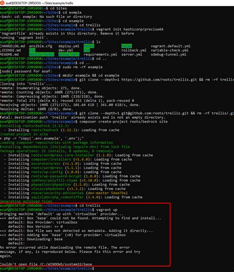 Vagrant Up Base Error Win10 Trellis Roots Discourse
