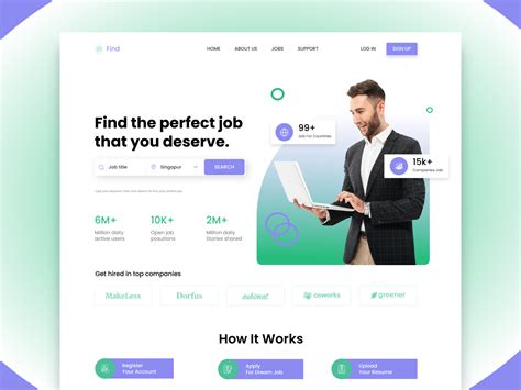 Job Platfrom Ui Website By Nayon Roy On Dribbble