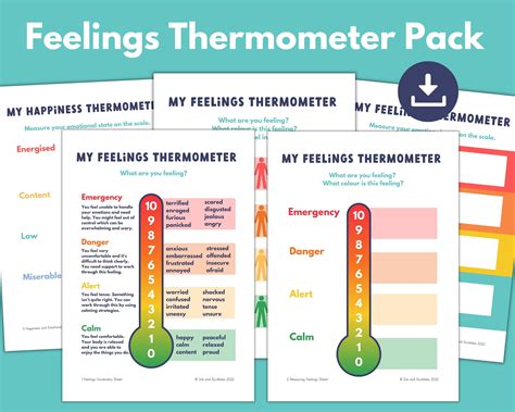 Emotion Thermometer Printable Prntbl Concejomunicipaldechinu Gov Co