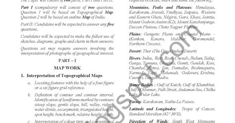 Icse Syllabus Geography Class10