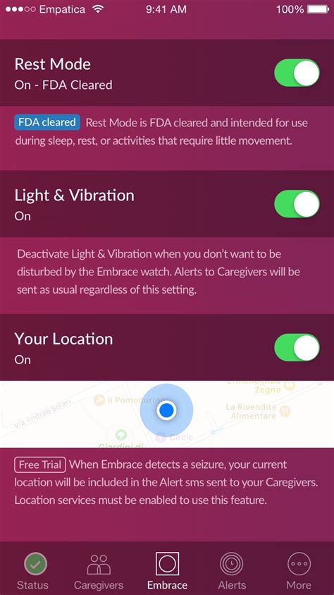 Rest Mode Empatica Support