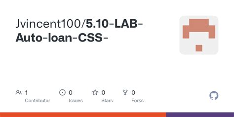 GitHub Jvincent LAB Auto Loan CSS