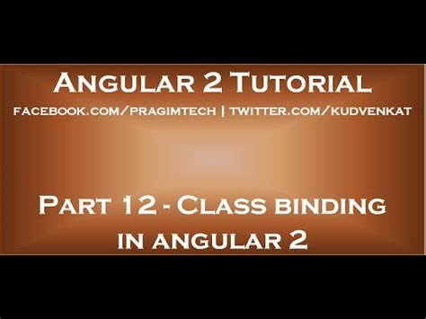 Class Binding In Angular YouTube