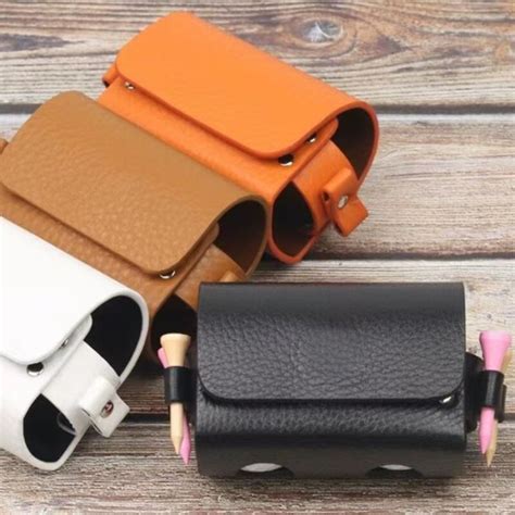 골프 스포츠용 Pu 가죽 가방 야외 파우치 백 여행 케이스 골프 공 가방 휴대용 허리 보관 가방 공 2 개와 골프 티 4 개 Aliexpress