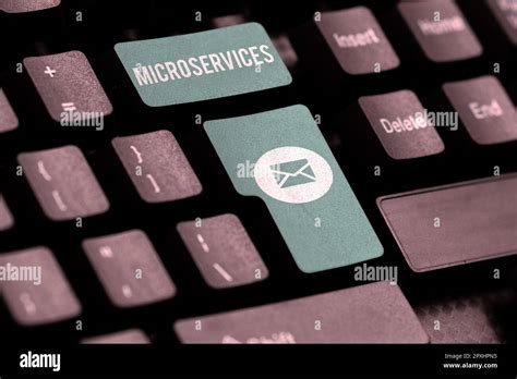 Text Caption Presenting Microservices Concept Meaning Software Development Technique Building