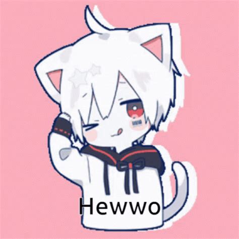 Anime Cute Cat Chibi Mafumafu Hello 